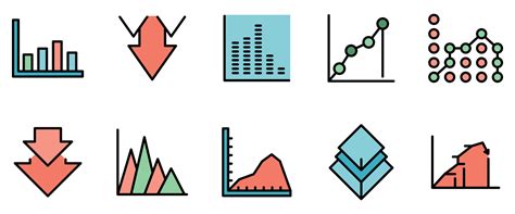 Regression Icons Set Vector Flat Vector Art At Vecteezy