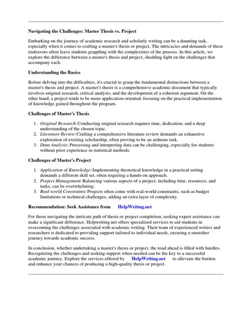 Difference Between Master Thesis And Project Pdf Thesis Doctor Of Philosophy