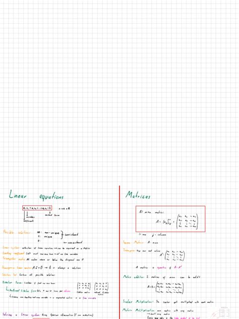 Summary Linear Algebra Pdf