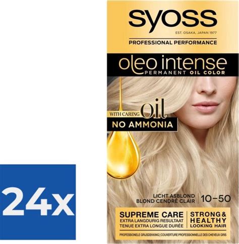 Syoss Oleo Intense 10 50 Licht Asblond Haarverf 1 Stuk