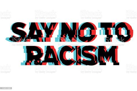 인종 차별을 없애고 인종차별 결함 타이포그래피에 반대하십시오 벡터 스톡 일러스트레이션입니다 0명에 대한 스톡 벡터 아트 및 기타 이미지 Istock