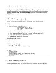 Mastering POSIX Thread API: Creation, Control & Synchronization | Course Hero