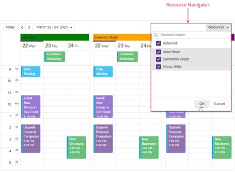 Resources In Blazor Scheduler Blazor Devexpress Documentation