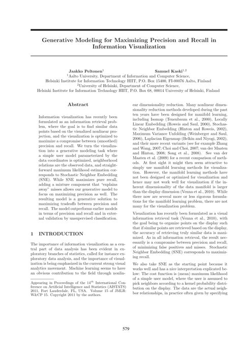 Pdf Generative Modeling For Maximizing Precision And Recall In