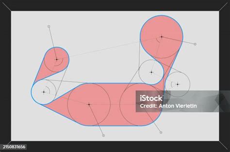 벡터 일러스트 레이 션입니다 선으로 연결된 원은 움직이는 부품이 있는 기계를 나타냅니다 기계 시스템의 움직임을 묘사하는 공학 또는 과학 교육 단일 이미지에 대한 스톡 벡터