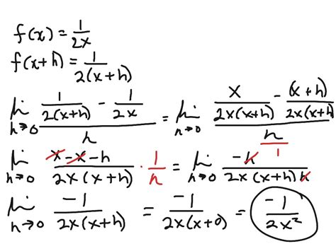How To Find The Derivative Of A Fraction Using The Definition