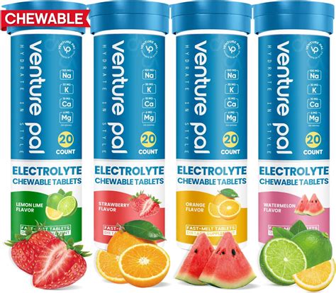 Venture Pal Chewable Fast Melt Electrolyte Tablets Sugar