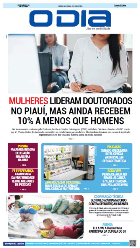 Confira Os Principais Destaques Do Jornal O Dia Desta Segunda Feira 10