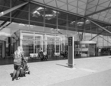 London Stansted Airport Black And White Editorial Photography Image