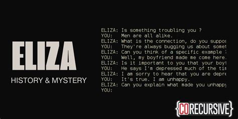 The History And Mystery Of Eliza The Rediscovery And Recreation Of Eliza Not Written In Lisp