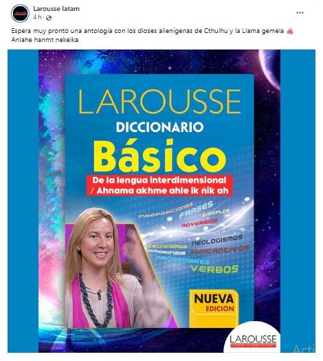 Larousse Se “burló” De Mafe Walker Con Portada Falsa De Diccionario