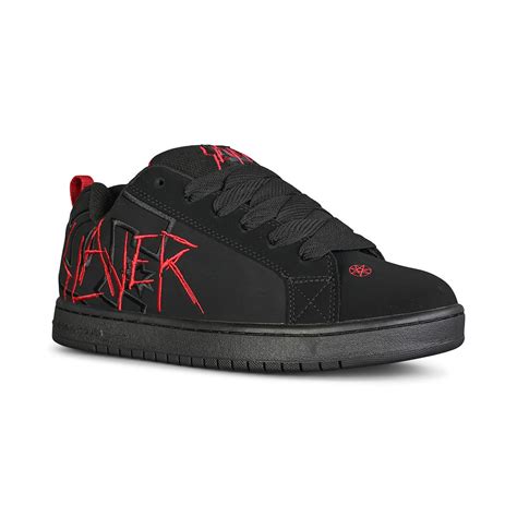Dc X Slayer Court Graffik Skate Shoes Blackblackred Supereight