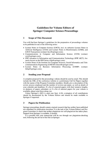 Fillable Online Springer Computer Science Proceedings Fax Email Print
