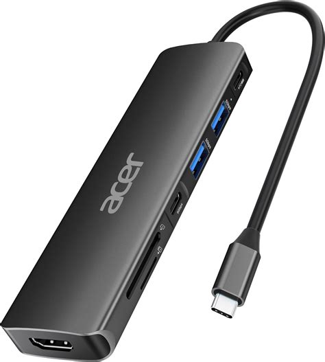 Acer Usb C Hub In Multiport Adapter K Hdmi Gbps Type C Data Port Usb W Power