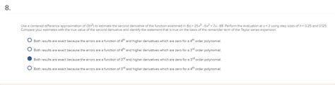 Solved 8 Use A Centered Difference Approximation Of An To