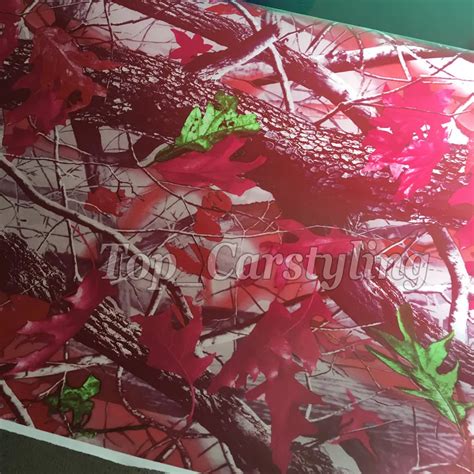 X Cm Pink Matte Realtree Camo Vinyl Real Tree Leaf Camouflage Mossy Oak For Car Motor Bike
