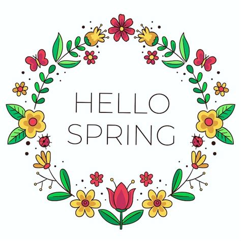 Free Vector Hello Spring Banner