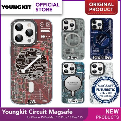 Jual Youngkit Circuit Case Iphone 15 Pro Max Plus Casing Magsafe