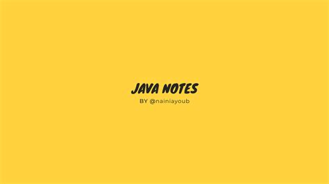 Github Nainiayoubjava Notes Java Notes And Answered Questions