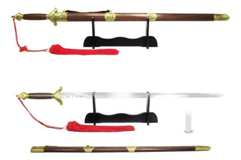 Espada Kung Fu Tai Chi Jian Treino Lâmina Rígida Brinde Frete Grátis