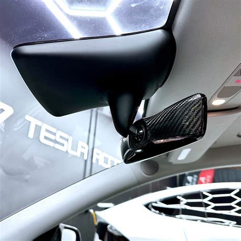 2017 Model 3 And Y Rearview Mirror Backside Overlay Real Molded Car