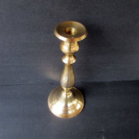 Vintage Solid Brass Candlestickround Base Brass Candle Holderhand
