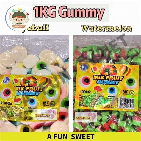 Eyeball Watermelon Gummy Gula Jelly Cutie Party Candy 1kg Shopee Malaysia