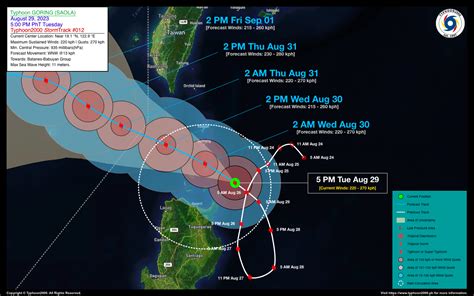 Typhoon Goring Saola Advisory No 12 Typhoon2000 Philippine Tc