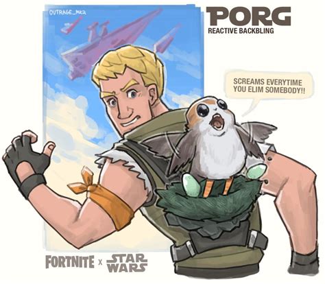 Porg Backbling Fortnite X Star Wars R Fortnitebr