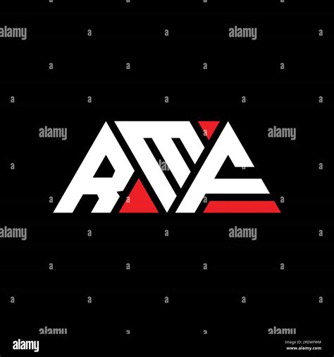 Rmf Triangle Letter Logo Design With Triangle Shape Rmf Triangle Logo