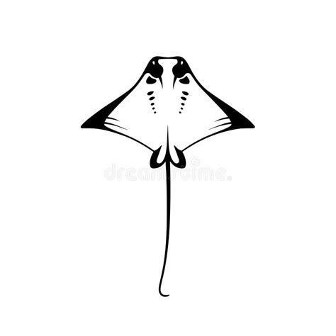 Stingray Line Art Stingray Vector Illustration Stingray Vector Ai