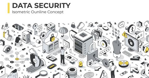 Data Security Isometric Illustration Illustrations Ft Data And Firewall Envato