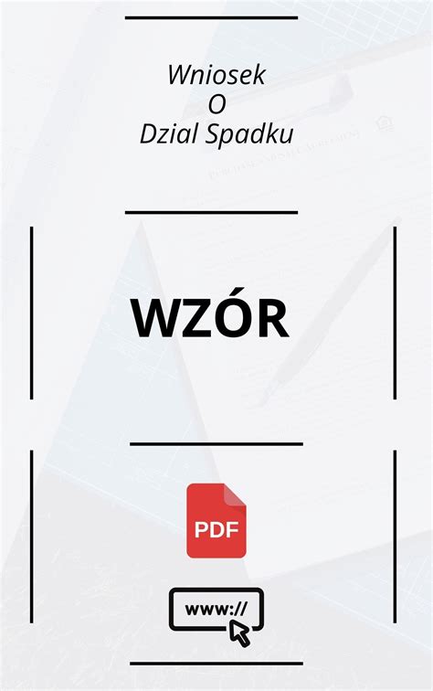 Wniosek O Dział Spadku Wzór PDF