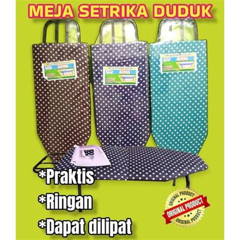 Jual Meja Setrika Duduk Lipat Meja Gosok Komplit Kuat Kokoh Tempat