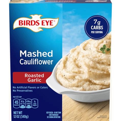 Birds Eye Roasted Garlic Mashed Cauliflower Frozen Vegetable 12 Oz
