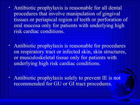 Infective Endocarditis Prophylaxis Ppt