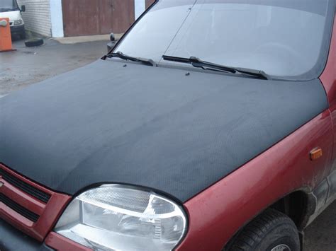 Карбоновая пленка на капот и крышу. — Chevrolet Niva (1G), 1,7 л, 2007 ...
