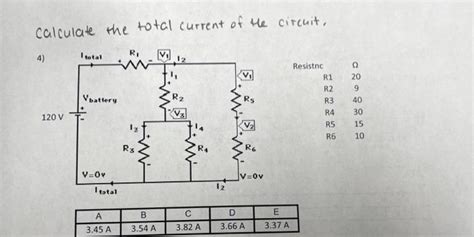 Solved Calculate The Total Current Of The Circuit Chegg