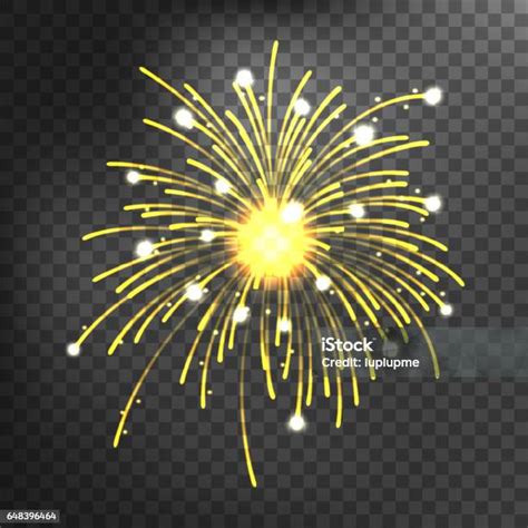 Firework Different Shapes Colorful Festive Vector Stock Illustration