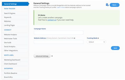Create A Campaign And Customize Settings Rank Ranger