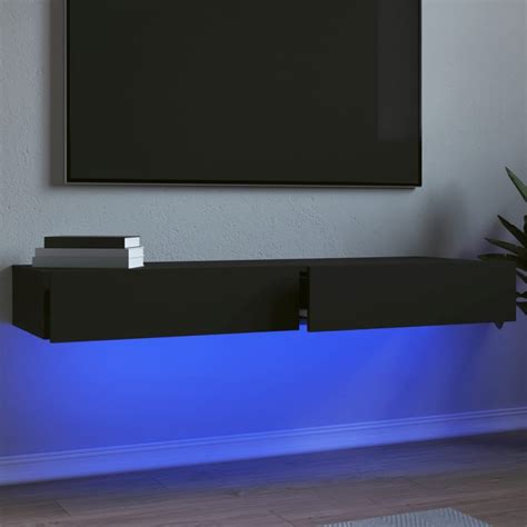 Vidaxl Szafki Telewizyjne Z Led 2 Szt Czarne 60X35X15 5 Cm VidaXL