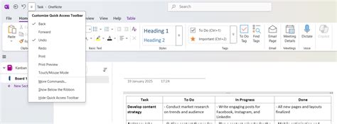 Onenote でカンバンボードを作成してタスク管理を改善する方法