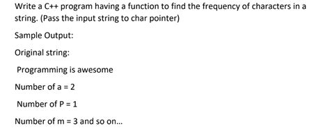 Solved Write A C Program Having A Function To Find The Chegg