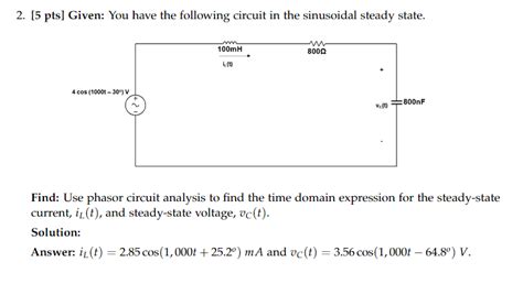 Solved Pts Given You Have The Following Circuit In Chegg