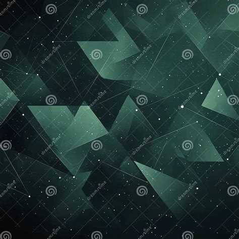 Geometric Green Triangular Shapes Create A Modern Abstract Background With Depth And Texture