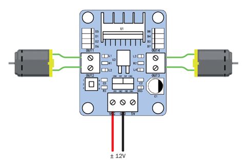 A DC Motor Controller With Control Leds Open Electronics