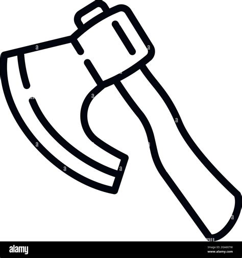 Garden Axe Icon Outline Garden Axe Vector Icon For Web Design Isolated On White Background