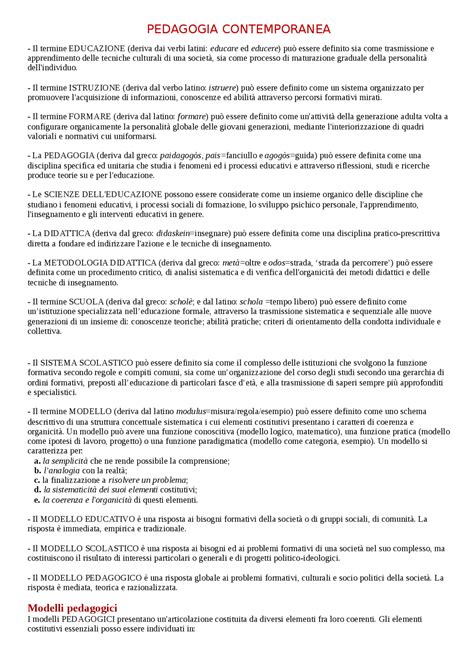Educazione E Diritti Umani Riassunto Di Pedagogia Docsity