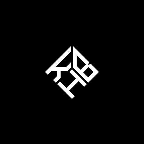Khb Letter Logo Design On Black Background Khb Creative Initials