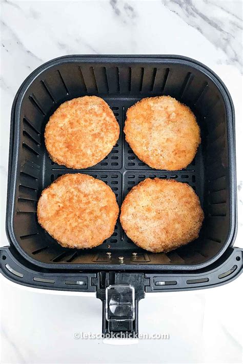 Air Fryer Frozen Chicken Patties Lets Cook Chicken